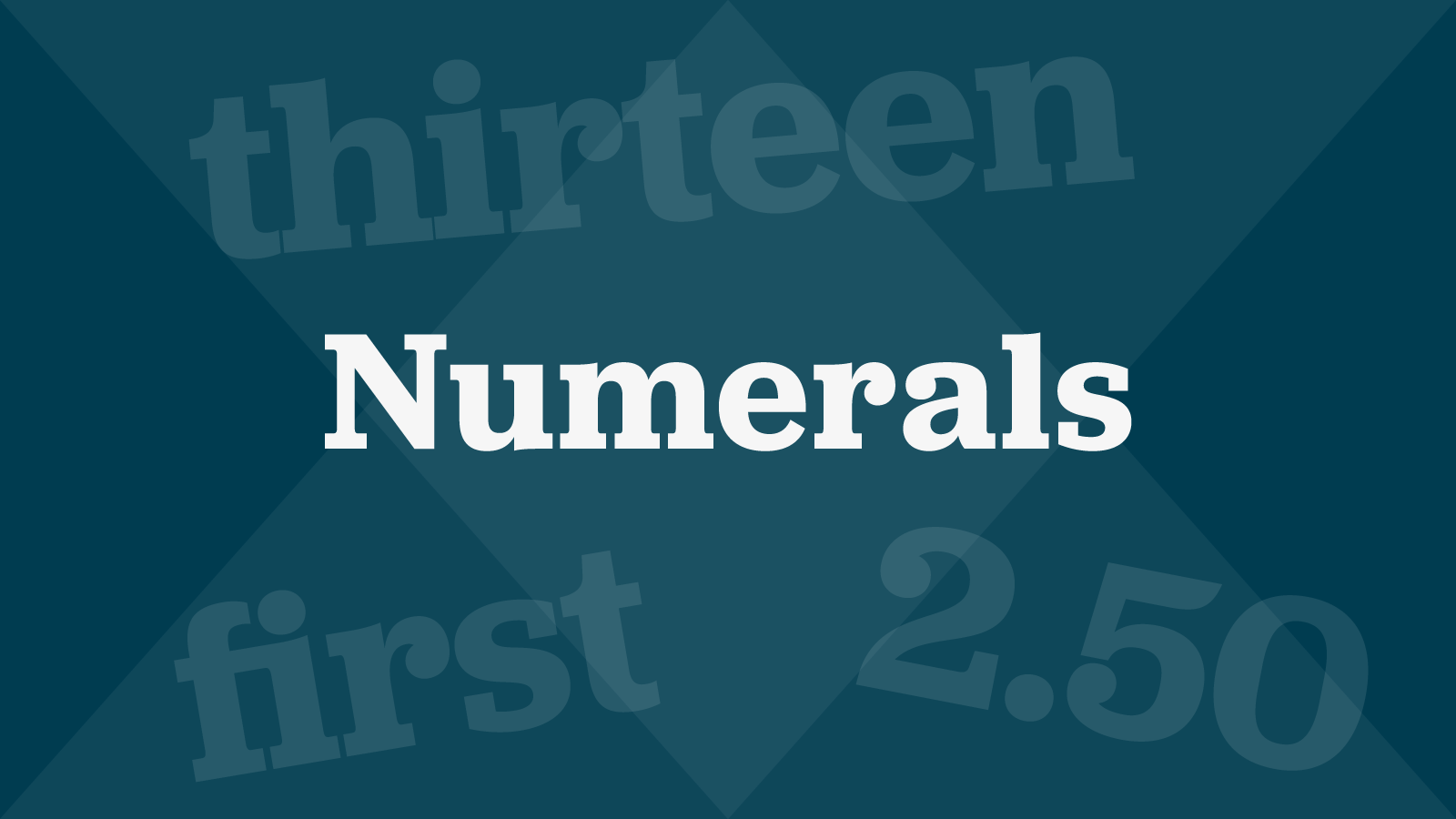 Numerals Numeralier Engelsk 7 10 Gyldendals Fagportaler 9811